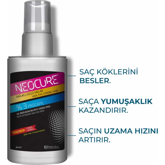 Dermo Clean Neocure Saç Ekimi Sonrası Dermal Sprey 60 ml Fiyatı