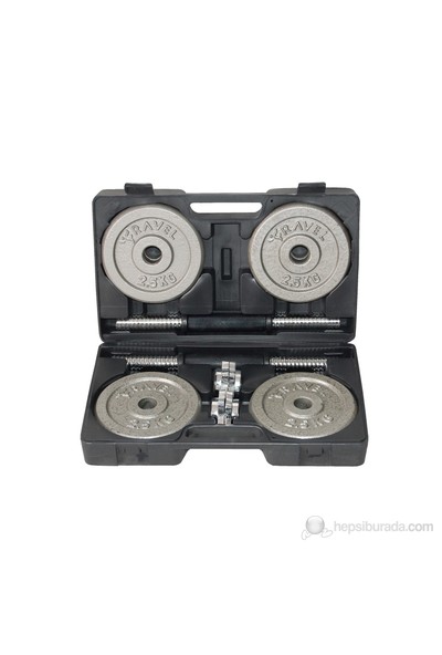 Ravel 20 Kg Gri Döküm Plaka Çantalı Set Ravel 20 Kg Gri Döküm Plaka Çantalı Set