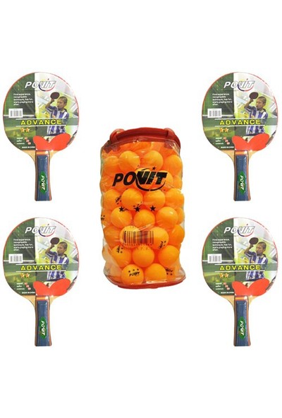 Povit Advance Masa Tenisi Raketi-Povit 100'lu Masa Tenisi Topu Povit Advance Masa Tenisi Raketi-Povit 100'lu Masa Tenisi Topu