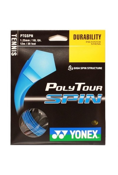 Yonex Poly Tour Spin Blue Tekli Raket Kordajı Yonex Poly Tour Spin Blue Tekli Raket Kordajı