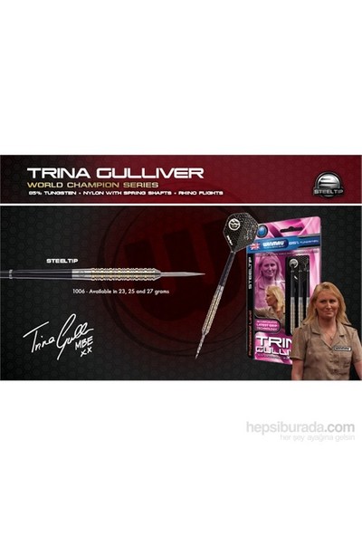 Winmau Trina Gulliver MBE % 85 Tungsten Çelik Uçlu Dart - 25 Gram Winmau Trina Gulliver MBE % 85 Tungsten Çelik Uçlu Dart - 25 Gram