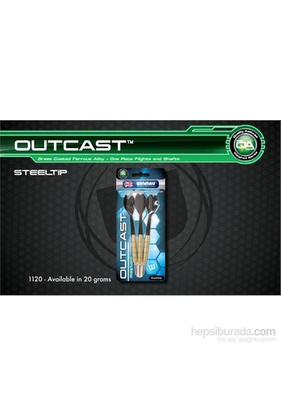Winmau Outcast Brass Coated Ferrous Alloy Çelik Uçlu Dart-20 Gram Winmau Outcast Brass Coated Ferrous Alloy Çelik Uçlu Dart-20 Gram