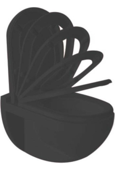Softy Siyah Amortisörlü Yavaş Kapanan Klozet Kapağı(Üstten Monte) Softy Siyah Amortisörlü Yavaş Kapanan Klozet Kapağı(Üstten Monte)