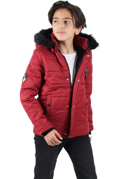 Minies Erkek Çocuk Kapüşonlu Keten Şişme Mont (3-14 Yaş)