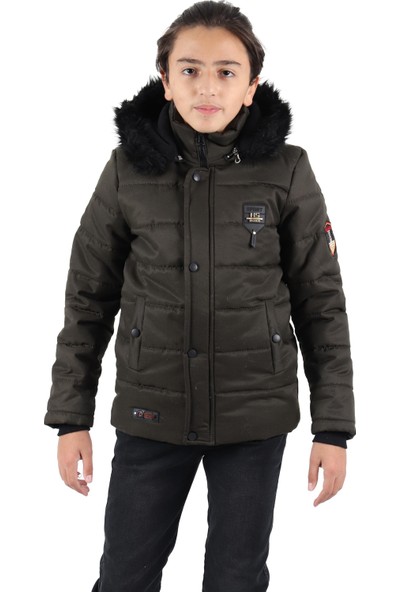 Minies Erkek Çocuk Kapüşonlu Keten Şişme Mont (3-14 Yaş)