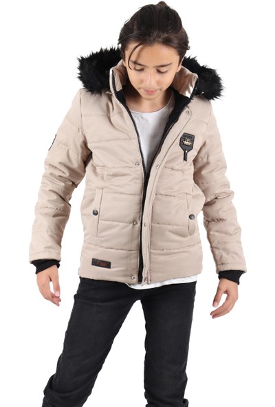 Minies Erkek Çocuk Kapüşonlu Keten Şişme Mont (3-14 Yaş)