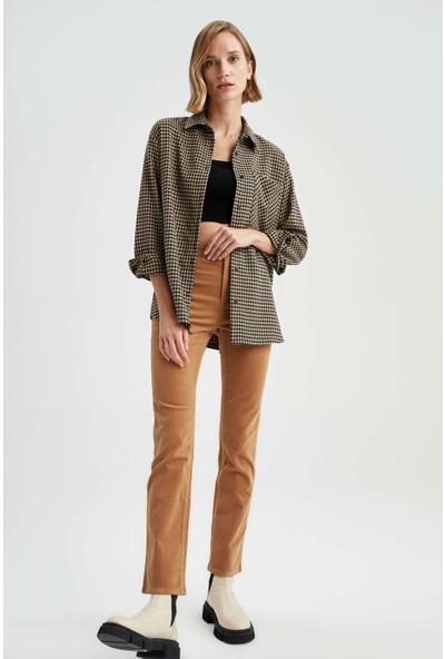 DeFacto Carmela Yüksek Belli Dokuma Pantolon S0611AZ21WN DeFacto Carmela Yüksek Belli Dokuma Pantolon S0611AZ21WN