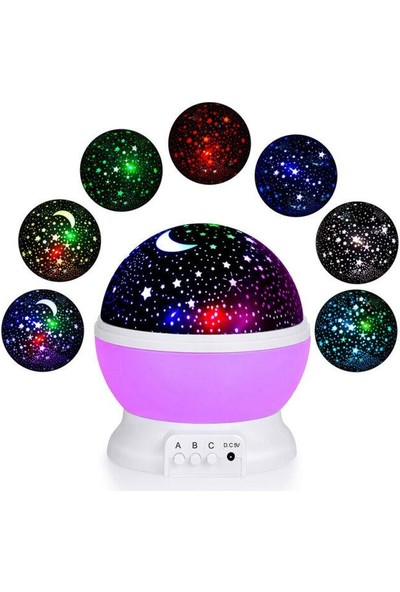 Taled Star Master Renkli Yıldızlı Gökyüzü Projeksiyon Gece Lambası Mor
