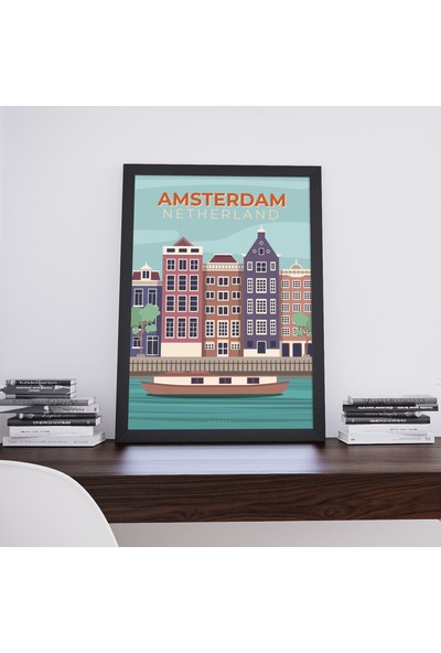 Kaynock Amsterdam Poster Tablo, Dijital Tasarım Tablo