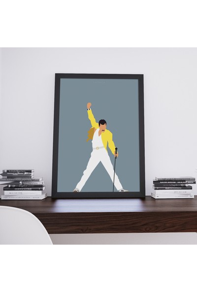 Kaynock Freddie Mercury Poster Tablo, Queen, Dijital Tasarım Tablo