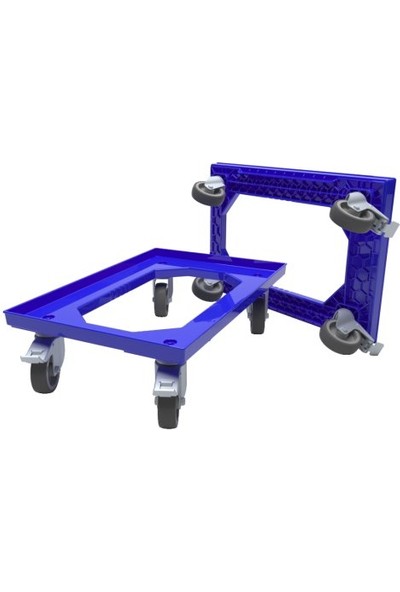 Alpinplast Taşıma Arabası Mavi 2 Tekeri Frenli