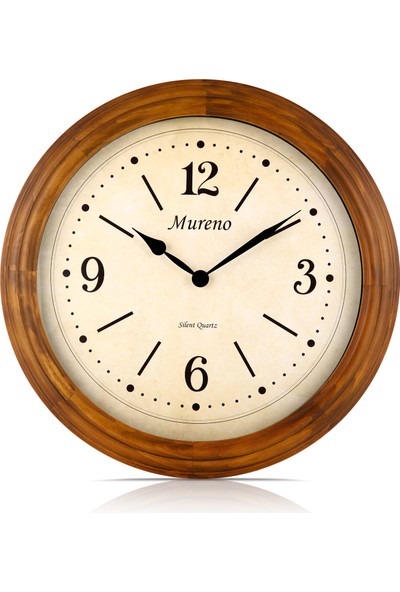 Mureno Masif Ahşap Duvar Saati 40CM W1.40.m3