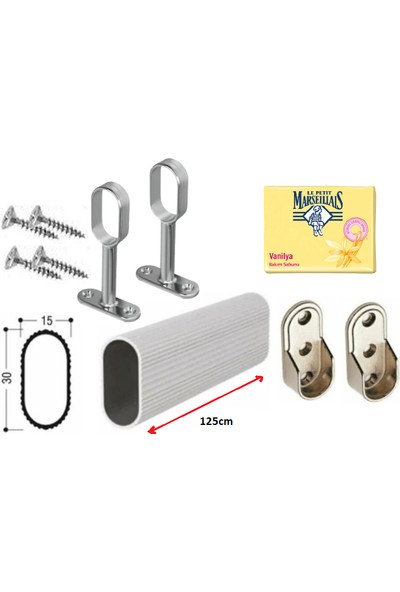 Mvy Dolap Içi Askı Borusu Alüminyum Oval 125CM + Ayaklı Flanş 2 Adet + Sabit Flanş 2 Adet + Montaj Vidaları + Marseılıals El ve Vücut Bakım Sabunu 90GR 1 Adet Mvy Dolap Içi Askı Borusu Alüminyum Oval 125CM + Ayaklı Flanş 2 Adet + Sabit Flanş 2 Adet + Montaj Vidaları + Marseılıals El ve Vücut Bakım Sabunu 90GR 1 Adet