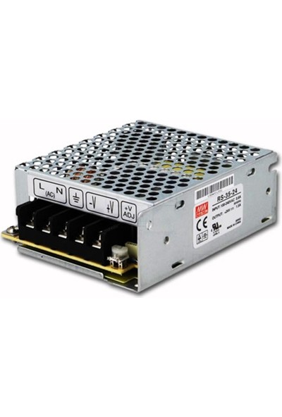Meanwell LRS-35-24V Metal Kasa 0-1,7 Amper Güç Kaynağı Meanwell LRS-35-24V Metal Kasa 0-1,7 Amper Güç Kaynağı