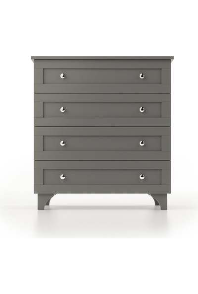 Zenio Side Şifonyer 4 Çekmeceli - Antrasit Zenio Side Şifonyer 4 Çekmeceli - Antrasit