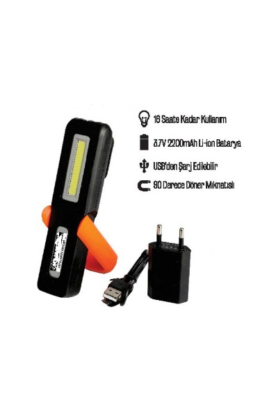 Rekotools - Şarjlı LED El Lambası Fener