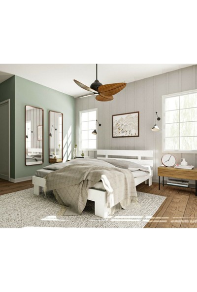 Modimo Talas Çift Kişilik Masif Desen Başlıklı Karyola Modimo Talas Çift Kişilik Masif Desen Başlıklı Karyola