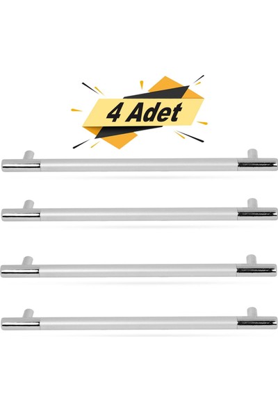 BADEM10 Hitit Çekmece Dolap Kapak Kulpu Kulbu 288 mm Mat Krom Kulp (4 Adet) BADEM10 Hitit Çekmece Dolap Kapak Kulpu Kulbu 288 mm Mat Krom Kulp (4 Adet)