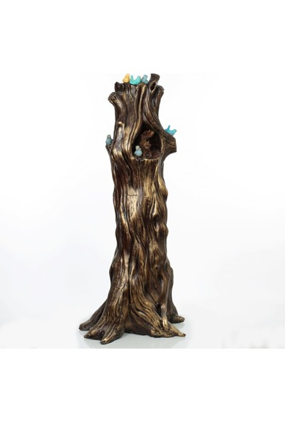 Vitale 6 Kuşlu Polyester Ahşap Görünümlü Kütük