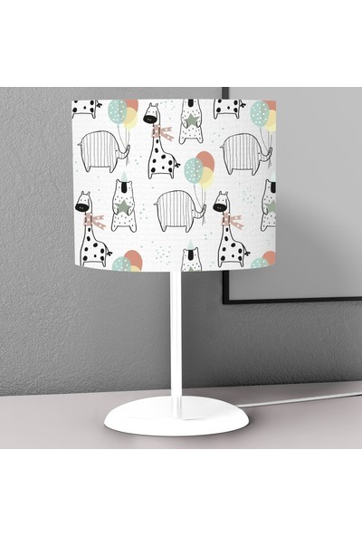 İnstababyrooms Zürafa Balon Desenli Çocuk Odası Dijital Baskılı Çocuk Odası Masaüstü Abajur Avize İnstababyrooms Zürafa Balon Desenli Çocuk Odası Dijital Baskılı Çocuk Odası Masaüstü Abajur Avize