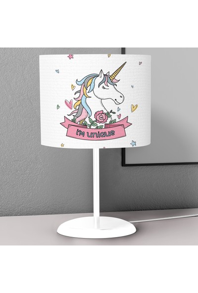 İnstababyrooms Unicorn Pembe Yıldız Desenli Çocuk Odası Dijital Baskılı Çocuk Odası Masaüstü Abajur Avize İnstababyrooms Unicorn Pembe Yıldız Desenli Çocuk Odası Dijital Baskılı Çocuk Odası Masaüstü Abajur Avize