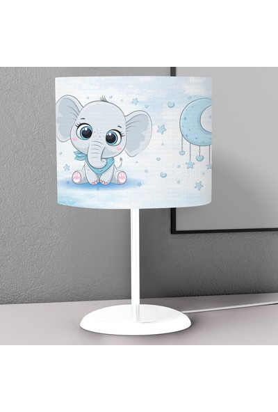 İnstababyrooms Mavi Talı Fil Desenli Çocuk Odası Dijital Baskılı Çocuk Odası Masaüstü Abajur Avize İnstababyrooms Mavi Talı Fil Desenli Çocuk Odası Dijital Baskılı Çocuk Odası Masaüstü Abajur Avize