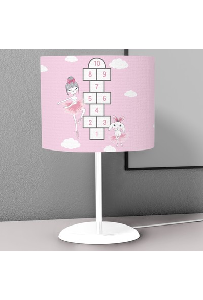 İnstababyrooms Tozpembe Balerin Seksek Desenli Çocuk Odası Dijital Baskılı Çocuk Odası Masaüstü Abajur Avize İnstababyrooms Tozpembe Balerin Seksek Desenli Çocuk Odası Dijital Baskılı Çocuk Odası Masaüstü Abajur Avize