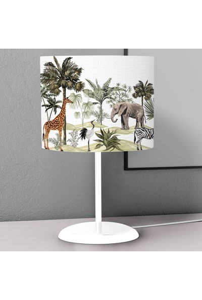 İnstababyrooms Zebra Fil ve Zürafa Desenli Çocuk Odası Dijital Baskılı Çocuk Odası Masaüstü Abajur Avize İnstababyrooms Zebra Fil ve Zürafa Desenli Çocuk Odası Dijital Baskılı Çocuk Odası Masaüstü Abajur Avize