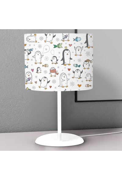 İnstababyrooms Tatlı Penguen ve Balık Desenli Çocuk Odası Dijital Baskılı Çocuk Odası Masaüstü Abajur Avize İnstababyrooms Tatlı Penguen ve Balık Desenli Çocuk Odası Dijital Baskılı Çocuk Odası Masaüstü Abajur Avize