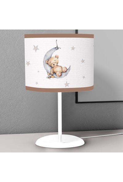 İnstababyrooms Ayda Uyuyan Küçük Ayı Desenli Çocuk Odası Dijital Baskılı Çocuk Odası Masaüstü Abajur Avize İnstababyrooms Ayda Uyuyan Küçük Ayı Desenli Çocuk Odası Dijital Baskılı Çocuk Odası Masaüstü Abajur Avize