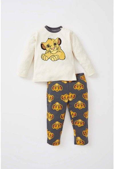 DeFacto Erkek Bebek Lion King Lisanslı Uzun Kollu Pamuklu Pijama Takım V4145A221AU DeFacto Erkek Bebek Lion King Lisanslı Uzun Kollu Pamuklu Pijama Takım V4145A221AU