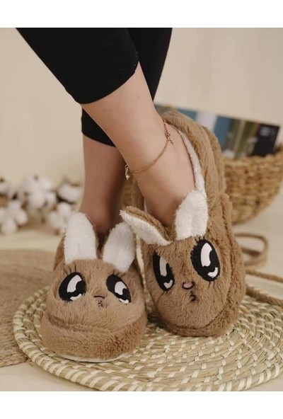 Gezer Tavşan Desenli Kadın Ev Panduf