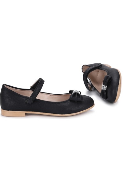 Kiko Kids Pmk 501 Vakko Kırma Fiyonklu Kız Çocuk Babet Ayakkabı