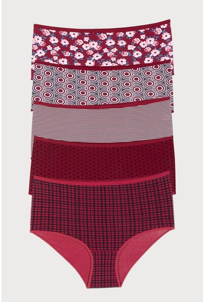 Nicoletta Bordo Kadın Külot Büyük Beden 5'li Paket