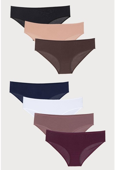 Nicoletta Renkli Kadın Büyük Beden Külot 7 Li Paket Likralı Nicoletta Renkli Kadın Büyük Beden Külot 7 Li Paket Likralı