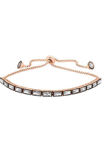 Gumush Gümüş Emerald Kesim Elmas Montür Asansör Bileklik