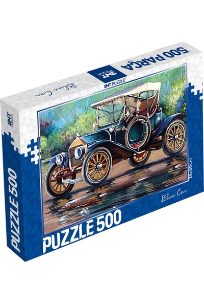 Snt Puzzle Snt 500 Parça Puzzle Blue Car 500'LÜK Puzzle 500 Parça Yapboz