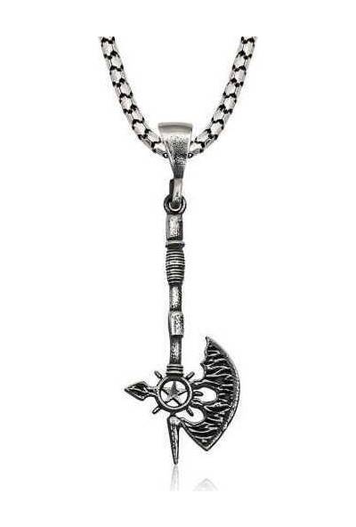 Gumush ​gümüş Balta Figürlü Erkek Kolye