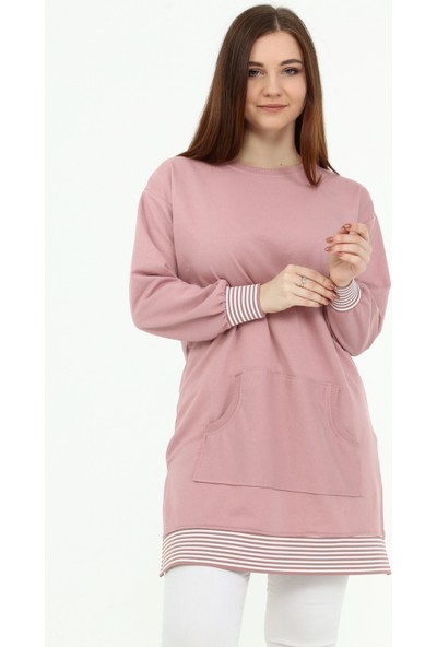 Birol Triko Pembe Cepli Tunik