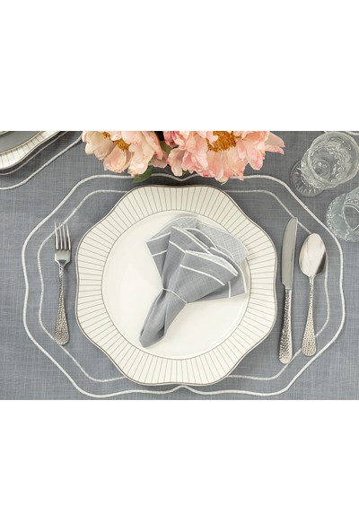 English Home Arzu Sabancı Grace New Bone Supla 31 cm Beyaz - Gri English Home Arzu Sabancı Grace New Bone Supla 31 cm Beyaz - Gri