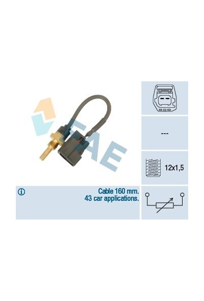 FAE Volvo V40 S40 V70 S70 C70 XC70 S80 S60 Hararet Müşürü Ect Sensörü Sıcaklık Sensörü FAE Volvo V40 S40 V70 S70 C70 XC70 S80 S60 Hararet Müşürü Ect Sensörü Sıcaklık Sensörü
