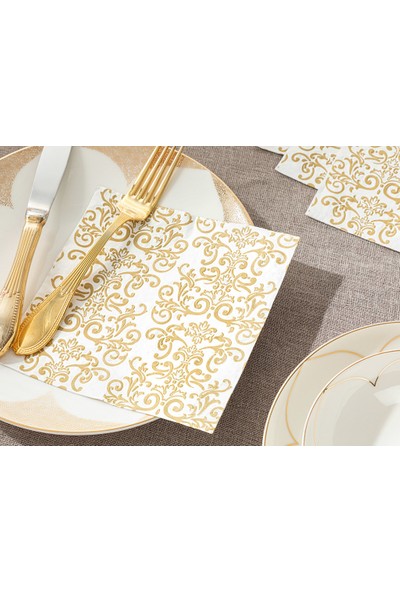English Home Royal Ornament Kağıt 20'li Kağıt Peçete 33X33 cm Gold English Home Royal Ornament Kağıt 20'li Kağıt Peçete 33X33 cm Gold