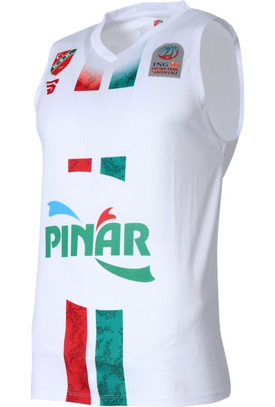 Sportive Karşıyaka Erkek Beyaz Basketbol Maç Forması TKY100148-BYZ-KSK