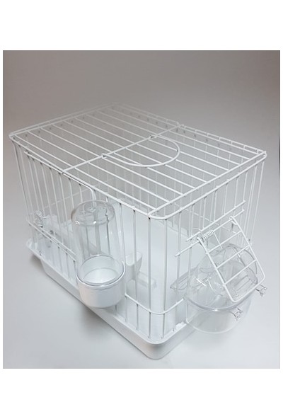 Kuş Taşıma Seyahat Kafesi Beyaz 20X17X23CM Kuş Taşıma Seyahat Kafesi Beyaz 20X17X23CM