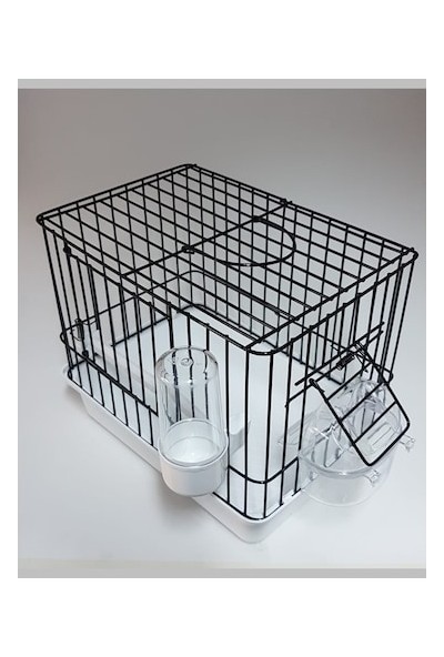 Kuş Taşıma Seyahat Kafesi Siyah 20X17X23CM