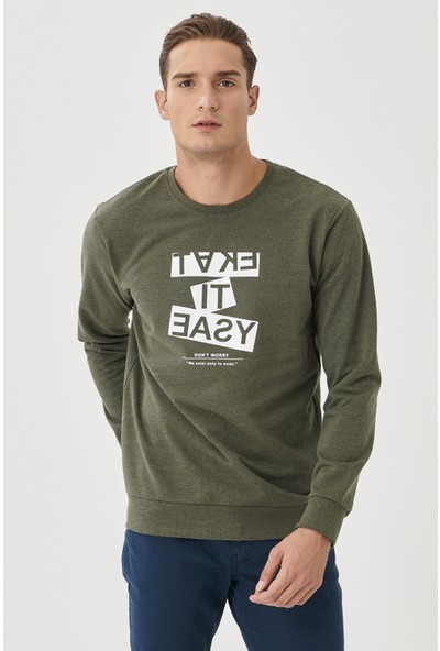 AC&Co / Altınyıldız Classics Standart Fit Günlük Rahat Bisiklet Yaka Spor Sweatshirt