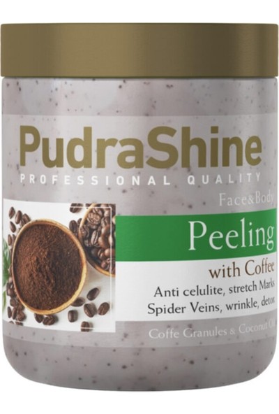 Pudra Shine Kahveli Yüz ve Vücut Peelingi 500 ml