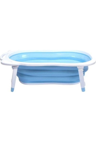 Lüks Katlanır Bebek Banyo Küveti Mavi