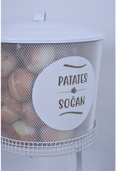 Kitchen Chef 2 Katlı Metal Fileli Patates Soğan Kovası Kitchen Chef 2 Katlı Metal Fileli Patates Soğan Kovası