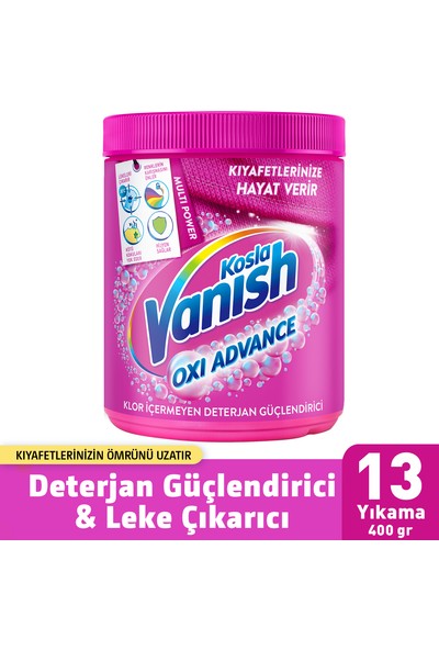 Vanish Multipower Leke Çıkarıcı ve Çamaşır Deterjanı Güçlendirici Toz 400 gr Renkliler Için Vanish Multipower Leke Çıkarıcı ve Çamaşır Deterjanı Güçlendirici Toz 400 gr Renkliler Için